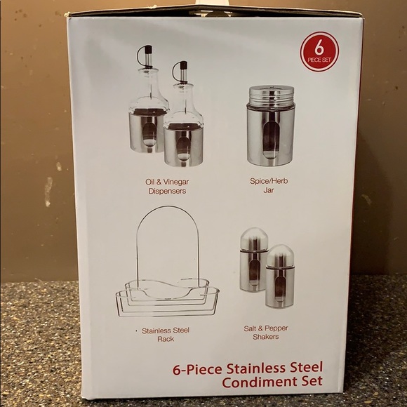 Parini | Kitchen | 6piece Stainless Steel Condiment Set | Poshmark